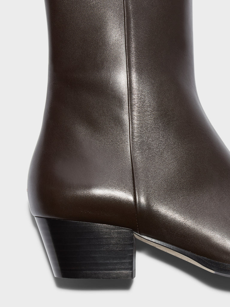 Baba Leather Ankle Boots | Moka Calf