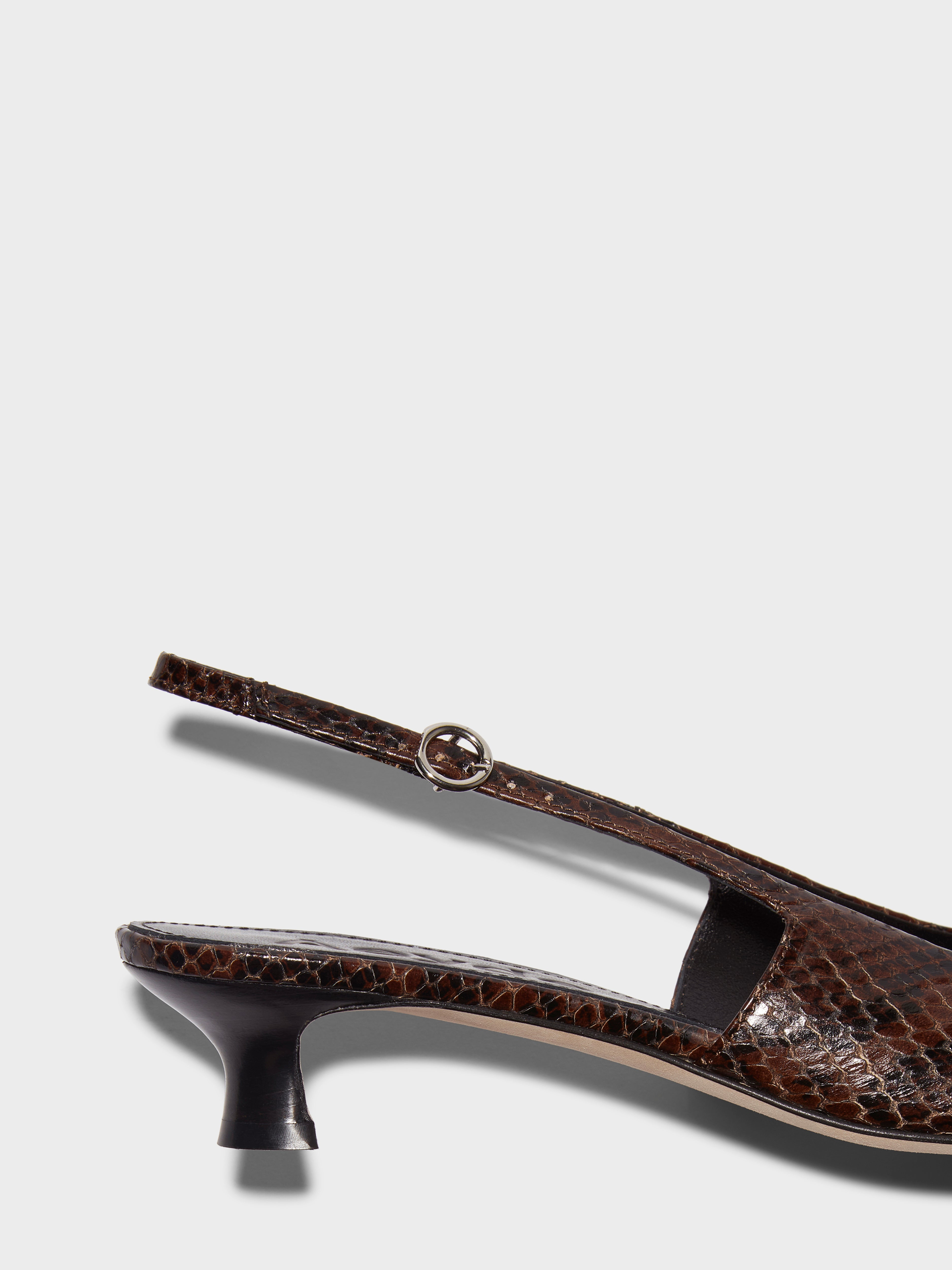 Catrina Snake-Effect Leather Ballet Flats – Aeyde