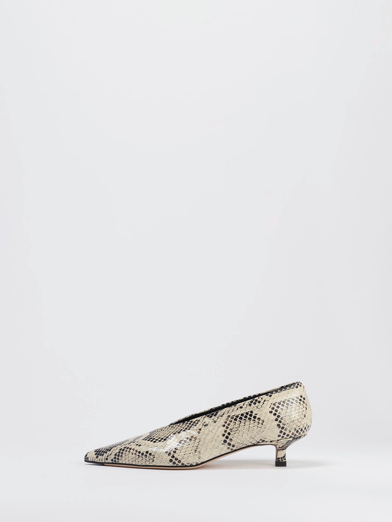 Aeyde | CLARA Creamy Snake Pointed Toe Pump