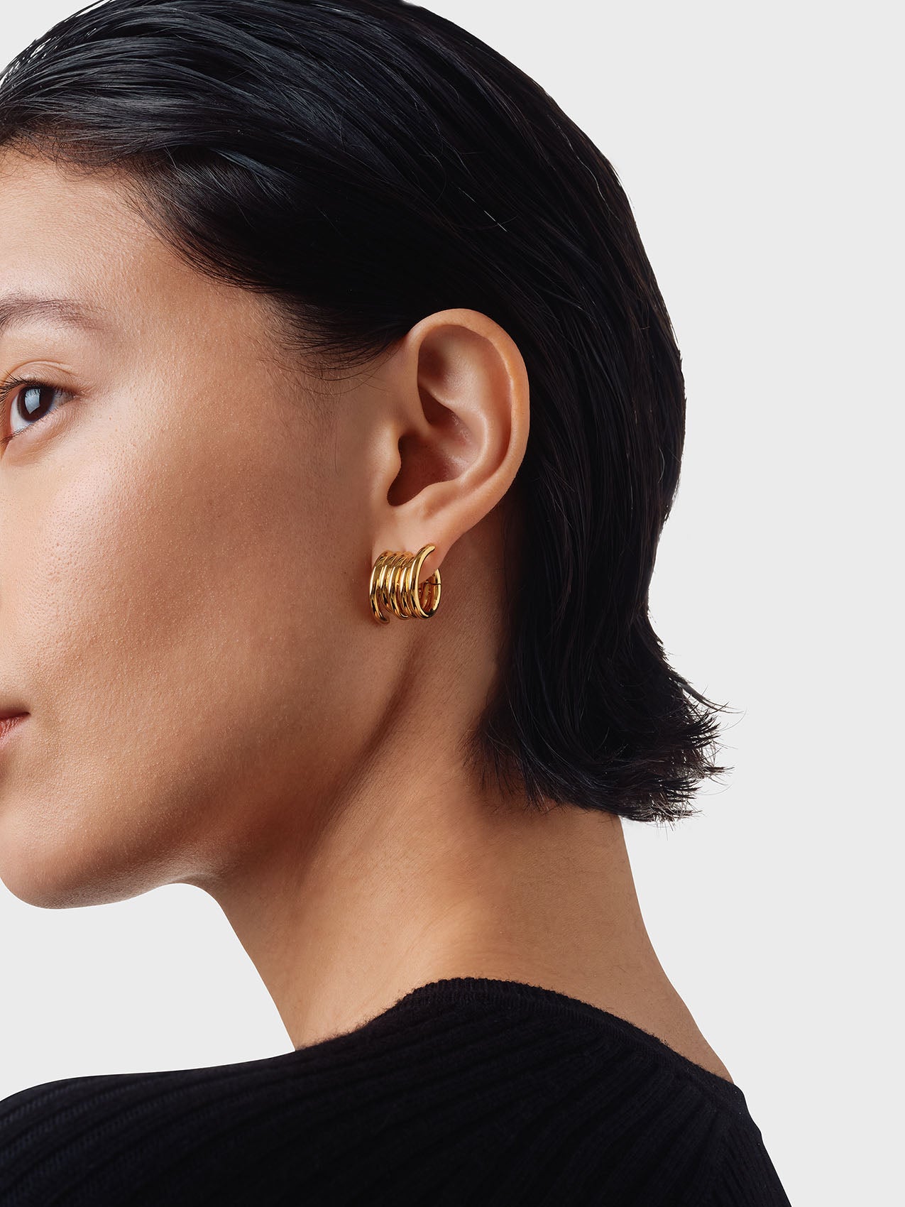 Dillon 18k Gold-Plated Hoop Earrings – Aeyde