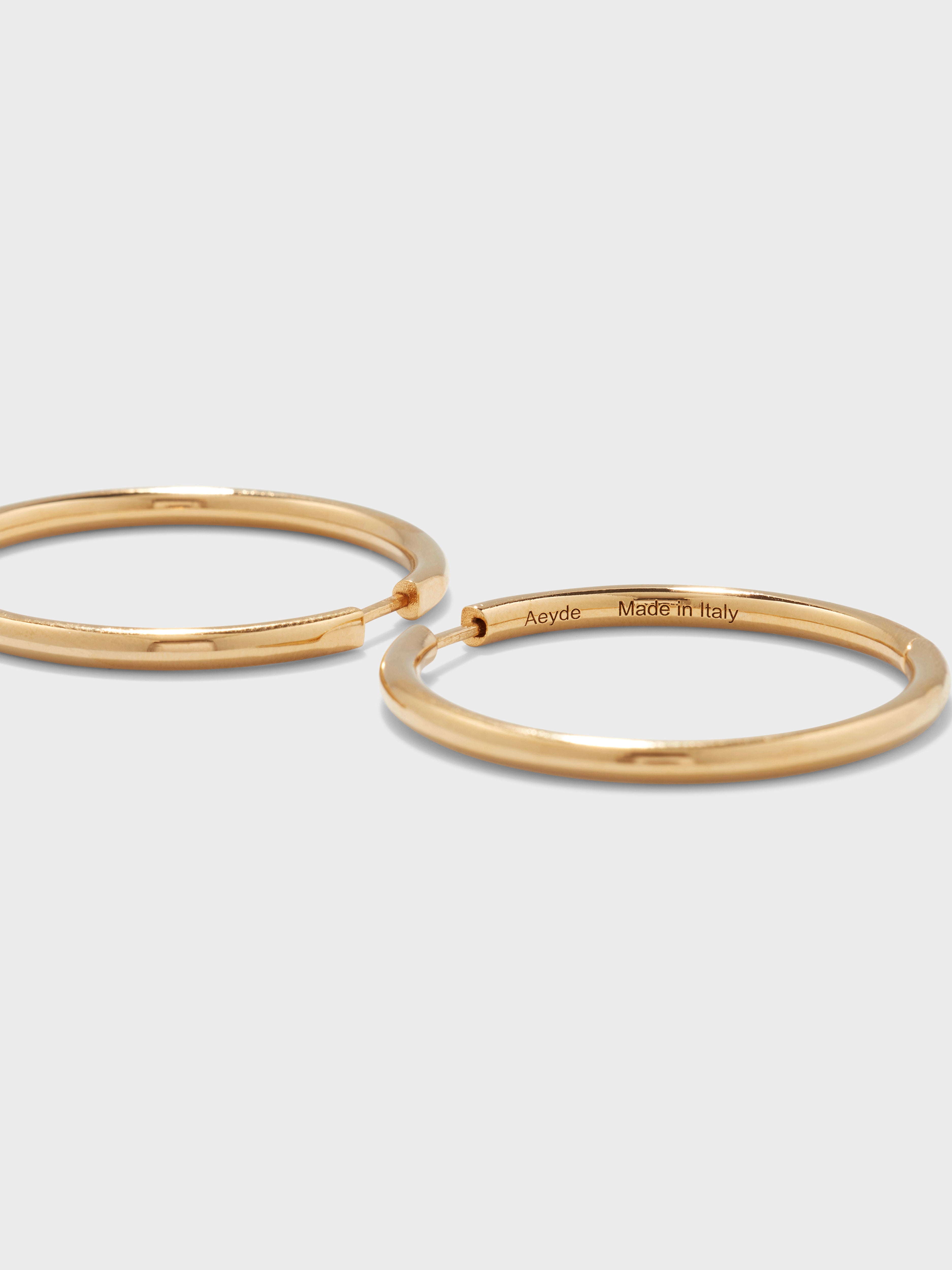 Elona Large 18kt Gold-Plated Hoop Earrings – Aeyde