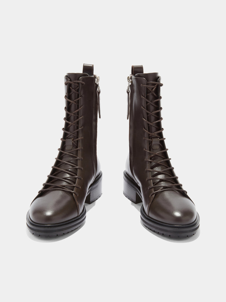 Isa Leather Ankle Boots | Moka Calf
