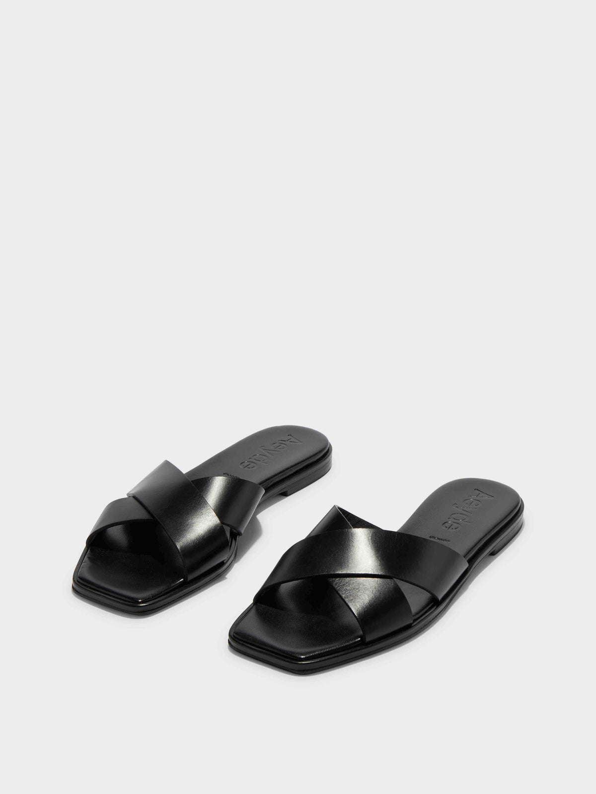 Aeyde | ANNA Hazelnut Leather Flat Slide