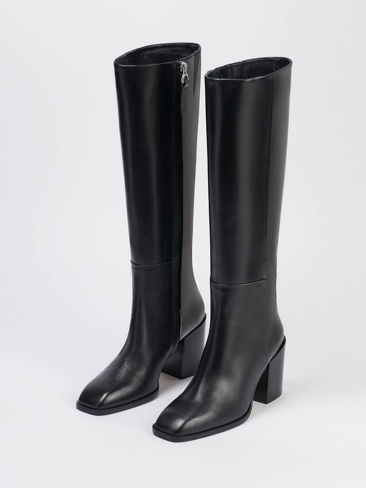 Aeyde | HENRY Black Knee-High Riding Boot