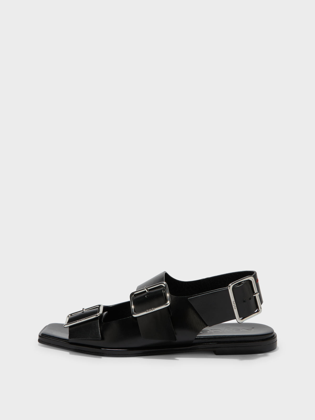 Aeyde | ANNA Hazelnut Leather Flat Slide