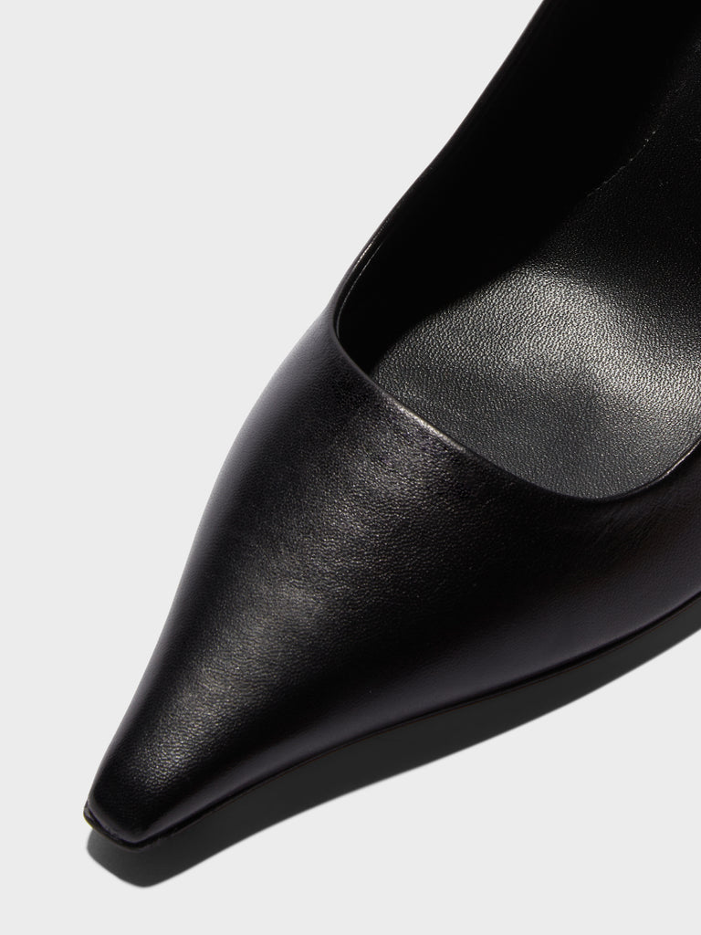 Zandra Leather Pumps | Black Nappa